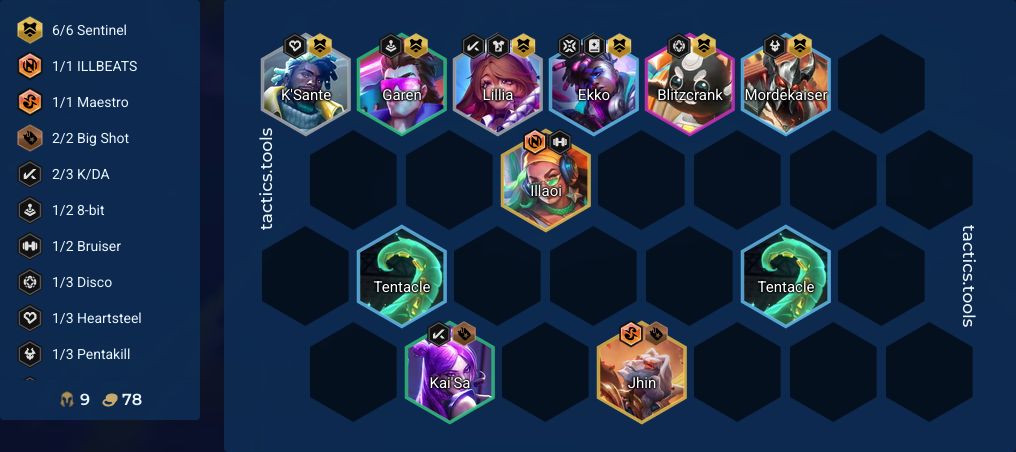 6 Sentinel, 2 Big Shot - TFT Team Builder Set 10