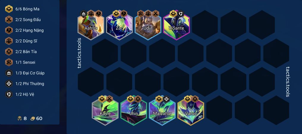 6 Bóng Ma, 2 Bắn Tỉa, 2 Dũng Sĩ, 2 Hạng Nặng, 2 Song Đấu, 1 Sensei ...